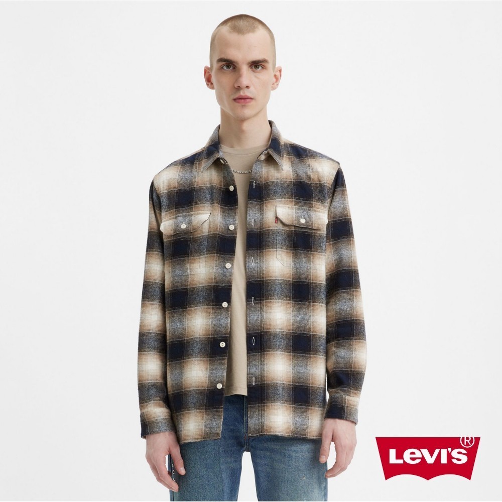 Levis 寬鬆版工裝法蘭絨襯衫 大地黃格紋色系 男款 19573-0194 熱賣單品 | 蝦皮購物
