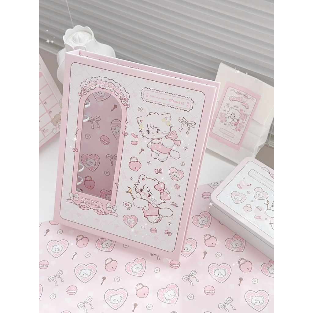 mikko 聯名 2 可愛 A5 尺寸 6 孔 硬紙殼 四宮格 活頁 卡冊 愛豆 專輯 小卡 3 寸 | 蝦皮購物