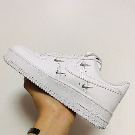Nike Air Force 1 小銀勾 白藍 全白 小白板 休閒 泫雅同款 空軍壹號 CT1990-100 慢跑鞋 | 蝦皮購物