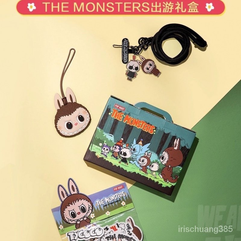 泡泡瑪特LABUBU出遊禮盒行李牌貼紙鑰匙扣THE MONSTERS VETE | 蝦皮購物