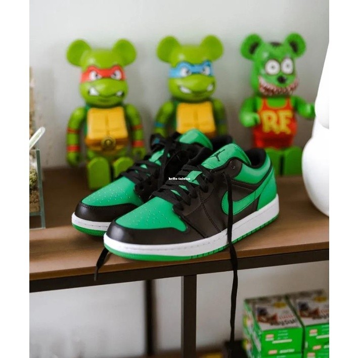 [Qi]Air Jordan 1 Low Lucky Green 幸運綠 黑綠 男鞋 553558-065 | 蝦皮購物