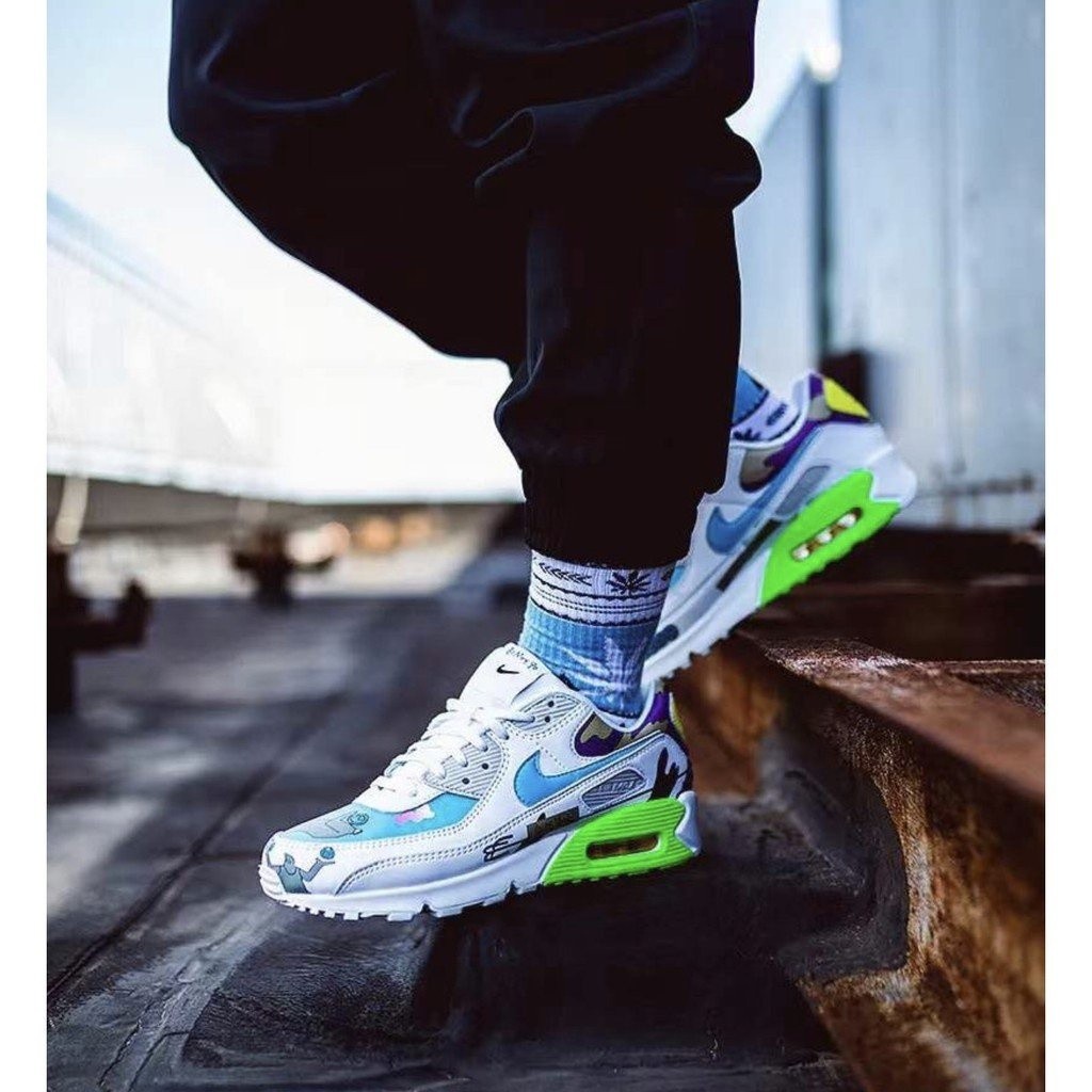 【日本嚴選】Ruohan Wang x nike AIR MAX 90 藍白 女款 CZ3992-900 | 蝦皮購物