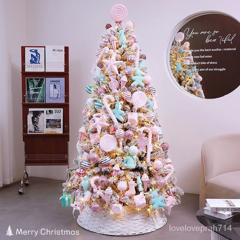 [聖誕節裝飾]聖誕加密卡通大型馬卡龍聖誕樹擺件家用發光diy高級北歐場景布置 AG3F | 蝦皮購物