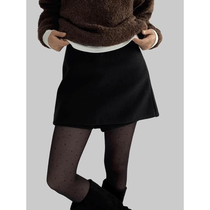 Codibook｜韓國 MAENIQUE 羊毛迷你A字短裙[預購]裙子 傘狀裙 女裝 | 蝦皮購物