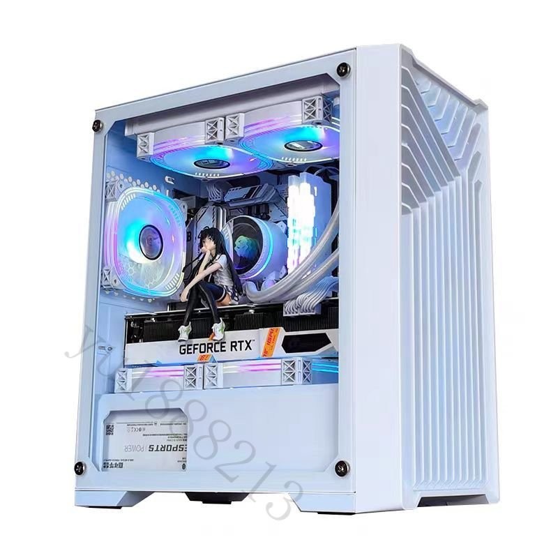 【免運】玩嘉機箱風琴側透磁吸MATX/240水冷鋼化玻璃電腦臺式機白色機箱 YP5W | 蝦皮購物