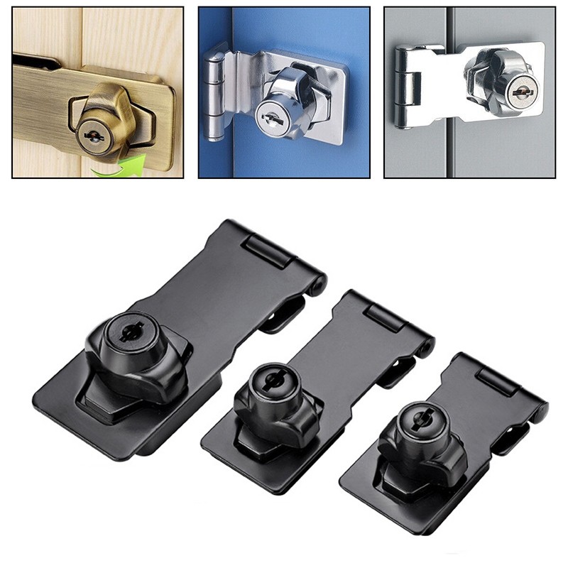 Locking Hasp and Staple with Keys Padlock Garage Lock Cupboa | 蝦皮購物