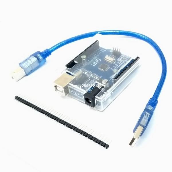 【限時熱銷】原廠相容的 ARDUINO UNO R3開發板+保護殼 CH341G 附USB傳輸線+排針 | 蝦皮購物