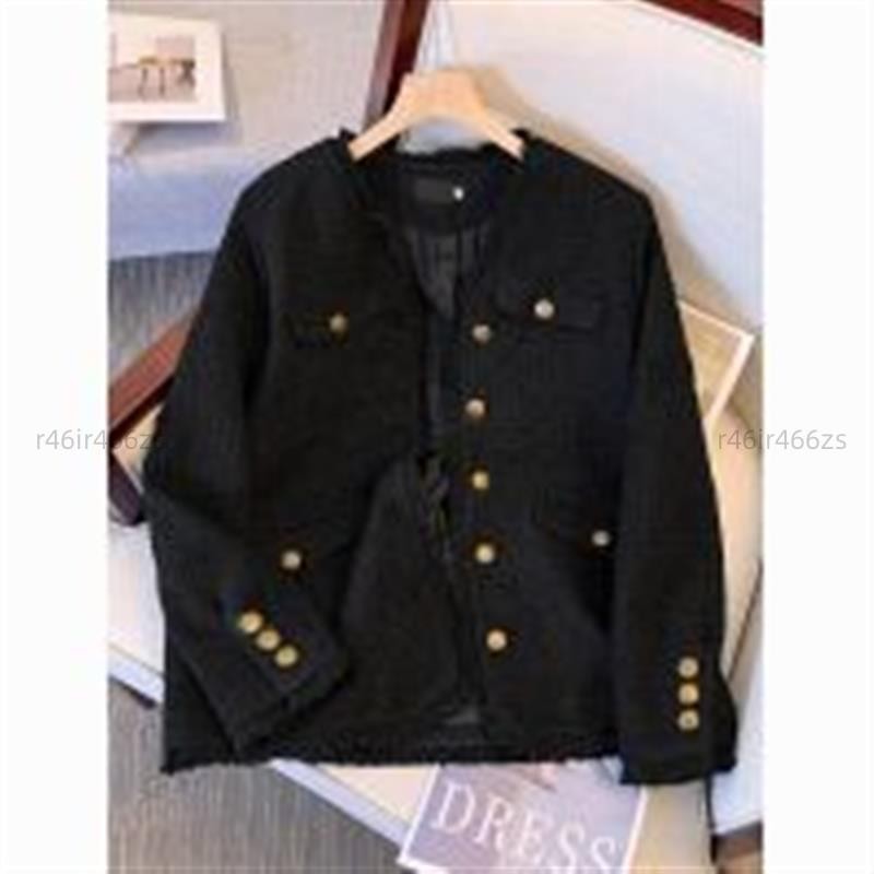 台灣 M-4XL 大尺碼女生長袖小香風外套大尺碼黑色胖mm遮肉氣質法式高級感上衣ins潮時尚百搭 | 蝦皮購物