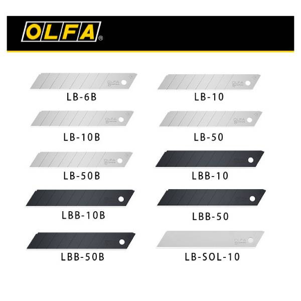 【King PLAZA】OLFA 大型美工刀片 銳黑刃刀片 10片/盒 LB-10 LBD-10 LBB-10 美工刀 | 蝦皮購物