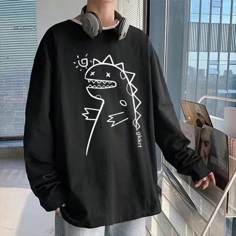 【M-8XL】男長袖t 情侶款長袖上衣 長袖上衣 印花T 男生 韓版 ins 潮流 休閒 衛衣 寬鬆時尚百搭體恤 | 蝦皮購物