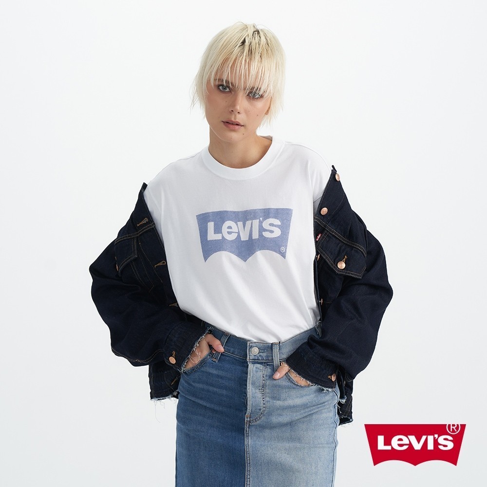 Levi's® 舒適短袖Batwing Tee恤 / 素描風格 男女同款 87373-0368 熱賣單品 | 蝦皮購物