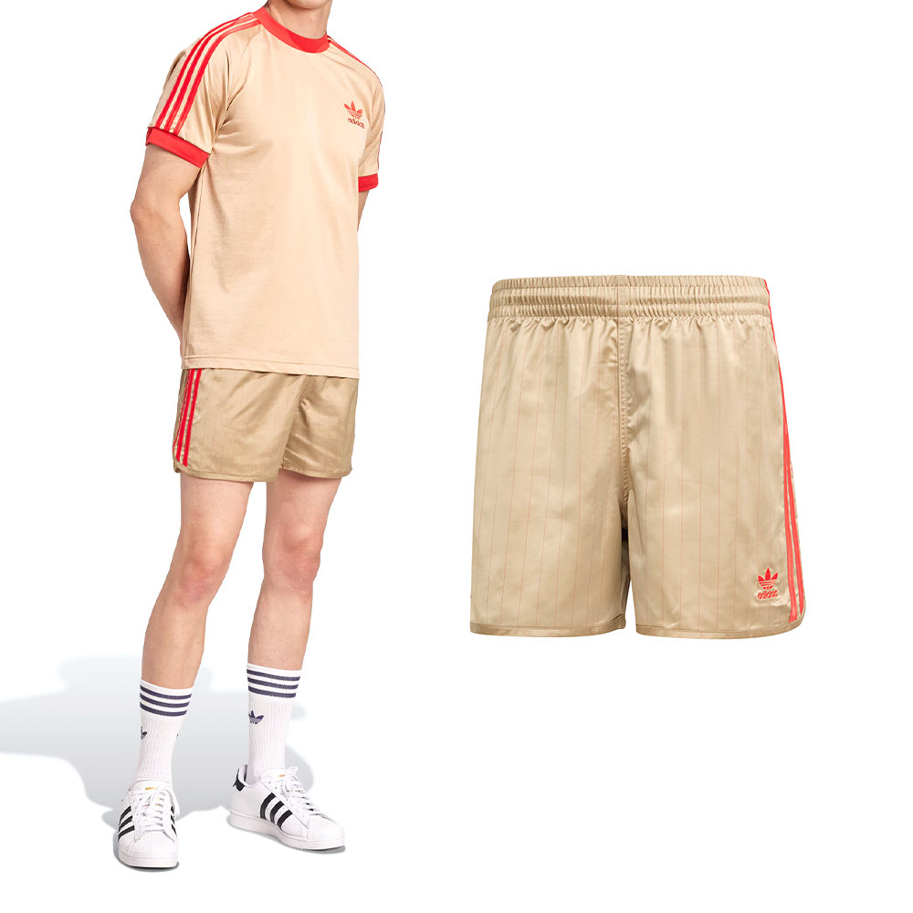 Adidas DB 3S Short 男款 卡其橘色 運動 休閒 三線 口袋 短褲 JY1752 | 蝦皮購物
