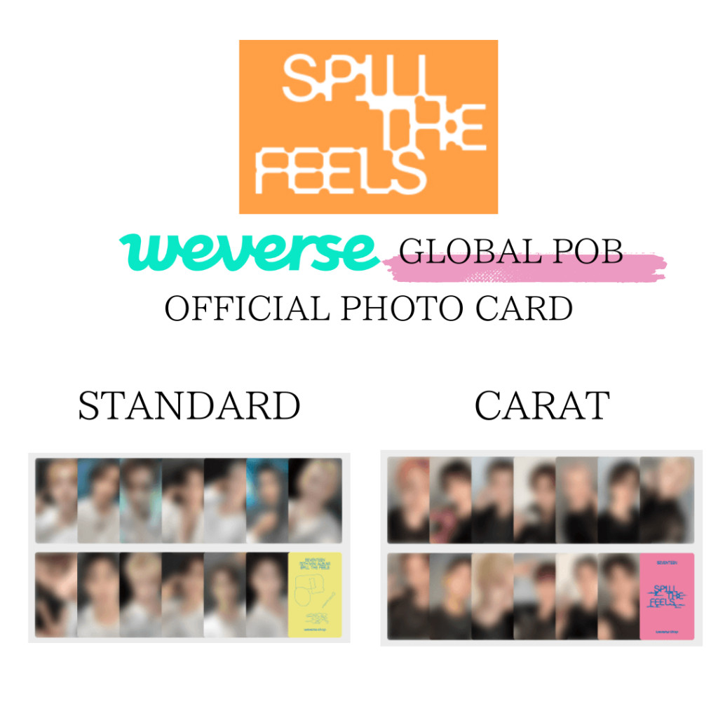 SEVENTEEN SPILL THE FEELS WEVERSE GLOBAL 官方照片卡 | 蝦皮購物