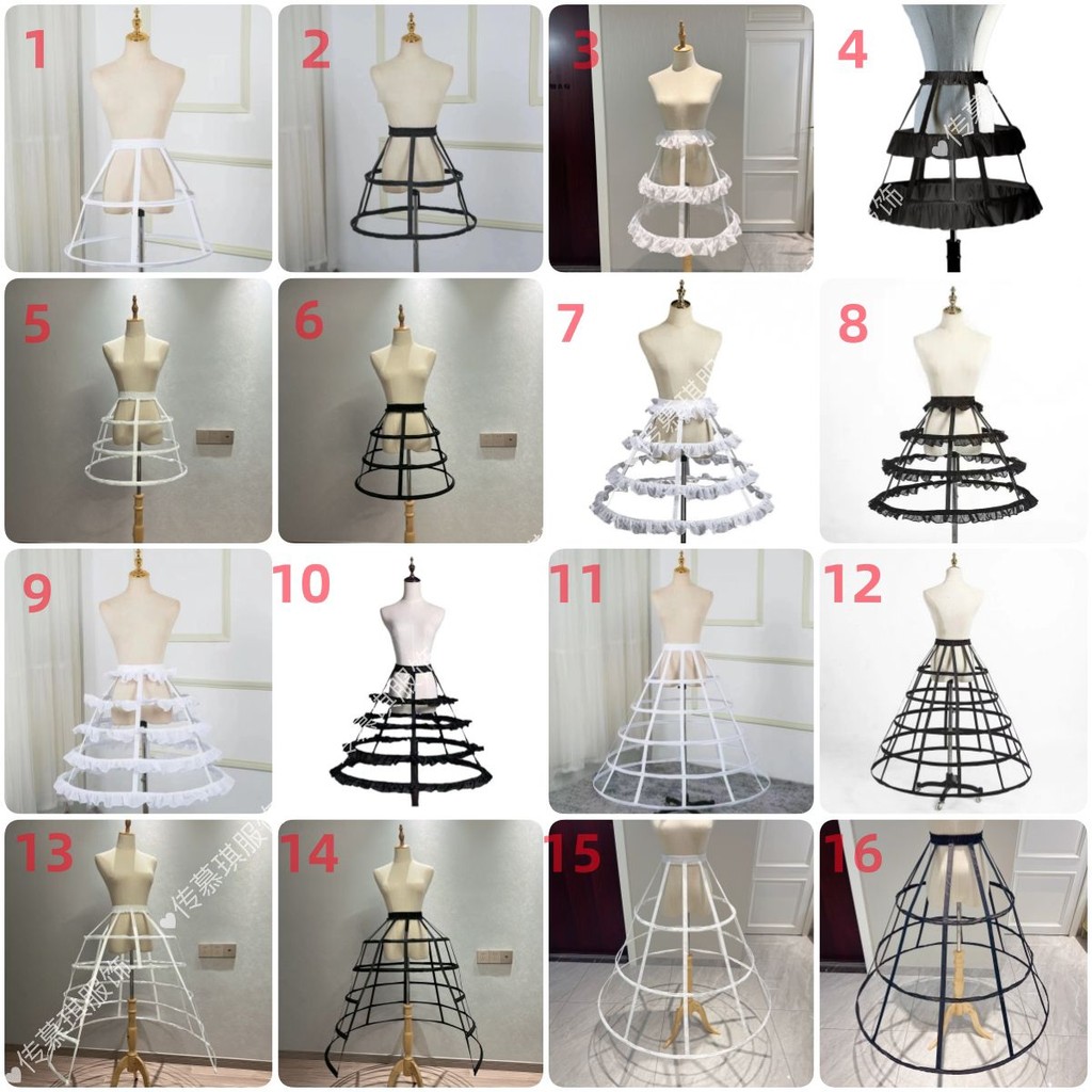 新款Lolita鳥籠有骨裙撐合集 洛麗塔cos暴力萌妹胯下生風鏤空襯裙Jsna皇后 | 蝦皮購物