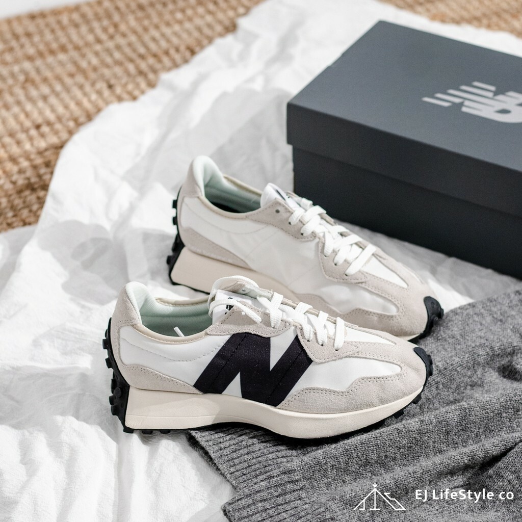 全新正品NEW BALANCE 327 灰白黑 白黑 海鹽 NB 大N 男女 MS327FE | 蝦皮購物