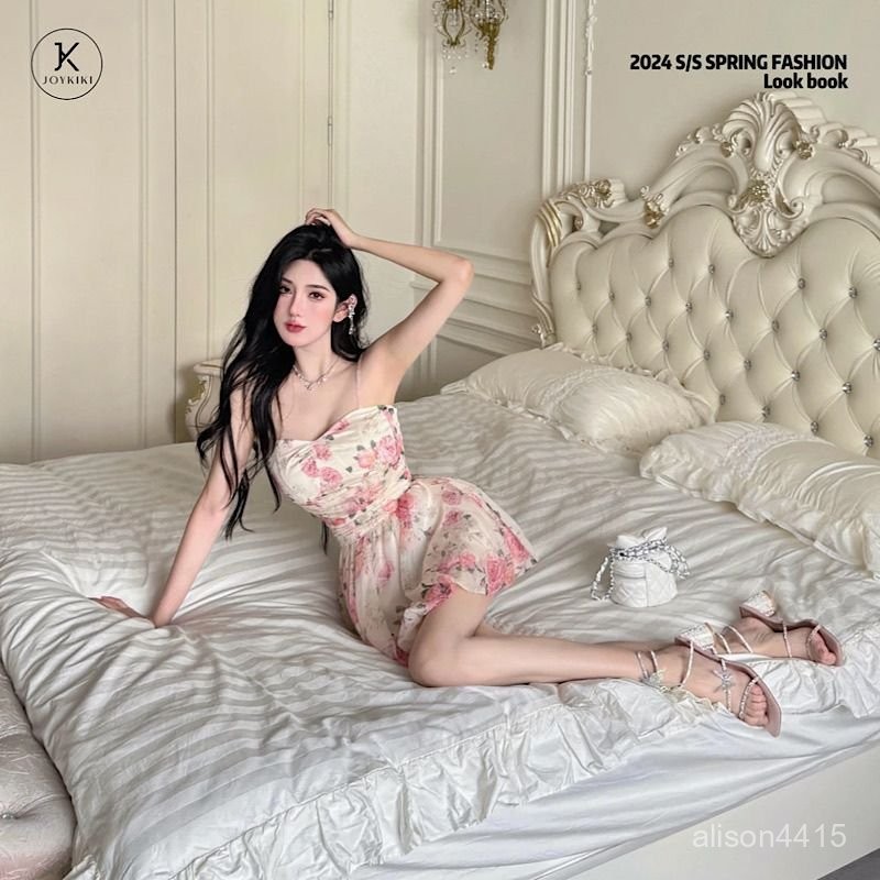 秦衣館 女裝 潮流女裝 時尚 女款 好穿 JOY KIKI君君醬春日限定春夏碎花辣妹設計感小衆連衣裙 DOMW | 蝦皮購物