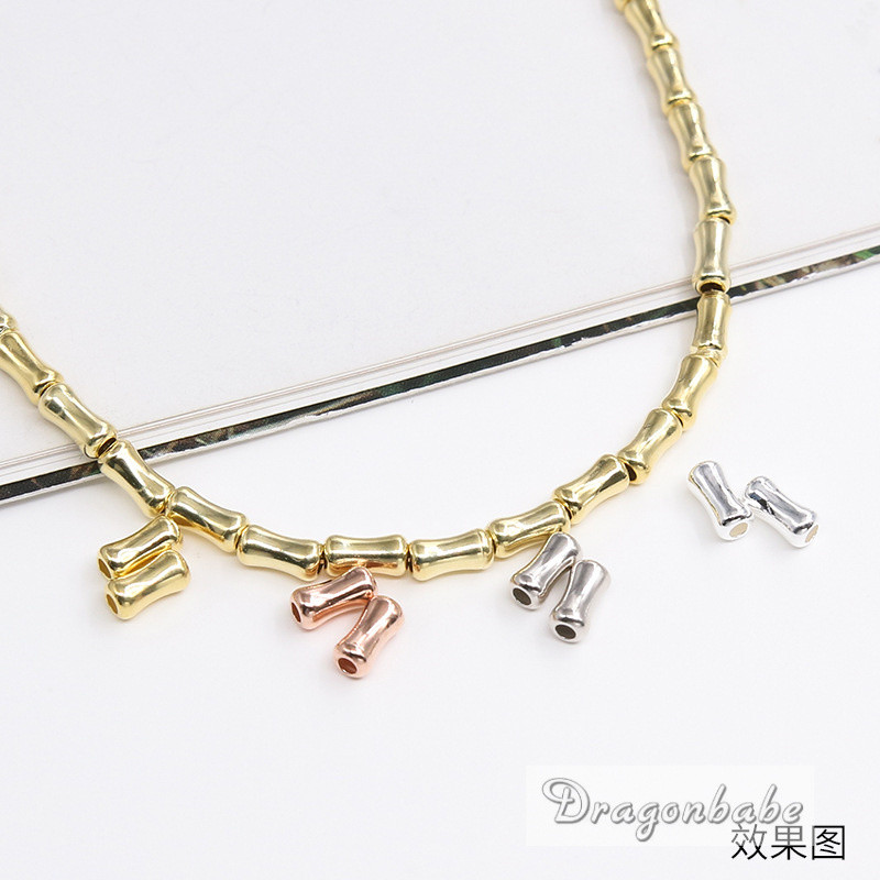 【DB銀飾】 桃園出貨 S925純銀竹節管小直管銀管子DIY手工配件串珠材料光麵骨頭圓管 | 蝦皮購物