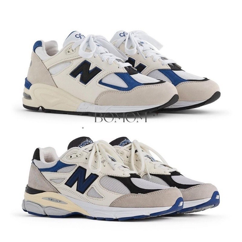 New Balance 990 米白 藍 NB990 v2 v3 慢跑 M990WB2 M990WB3 | 蝦皮購物