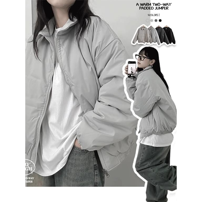 Codibook｜韓國 Loonough 鋪棉連帽拉鍊大衣[預購]拉鍊外套 防風外套 女裝 | 蝦皮購物