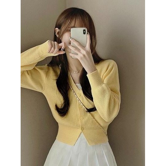 Codibook｜韓國 LOVENSOME 修身 V 領針織日常開襟外套-9色[預購]針織外套 女裝 | 蝦皮購物