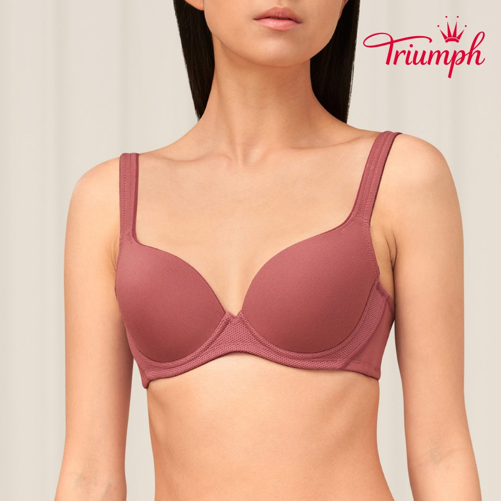 黛安芬-舒活自在系列 舒涼紗無痕透氣軟鋼圈 B-E罩杯內衣 莓紅色｜E002501 43 | 蝦皮購物