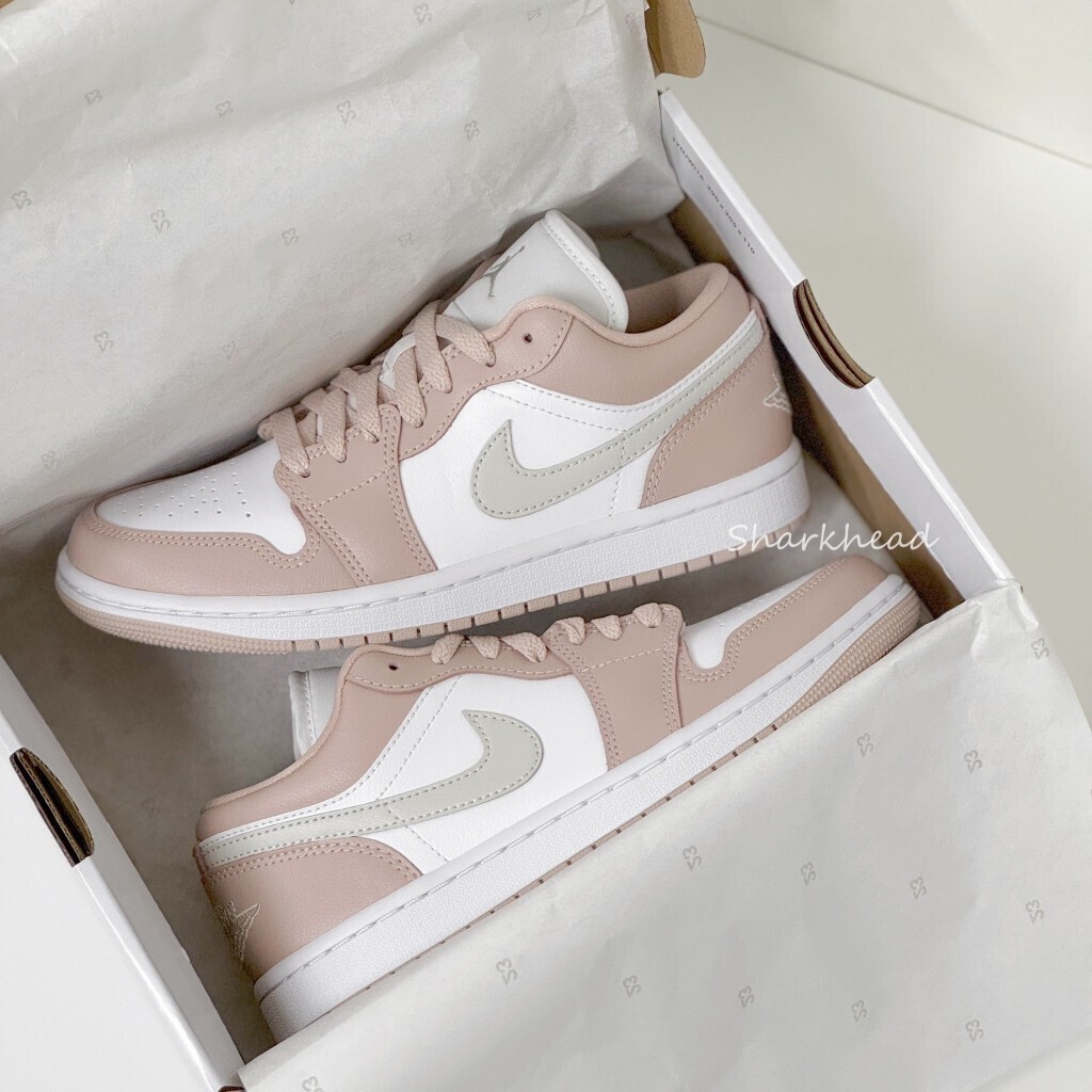 【Ester】Nike Air Jordan 1 Low 粉白灰 淺粉 白粉 DC0774-120 低筒 | 蝦皮購物