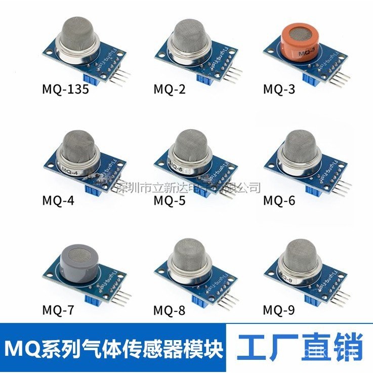 永順MQ係列套件 MQ-2~MQ-135 9個氣體傳感器模塊MQ-2/3/4/5/6/7/8/9 | 蝦皮購物