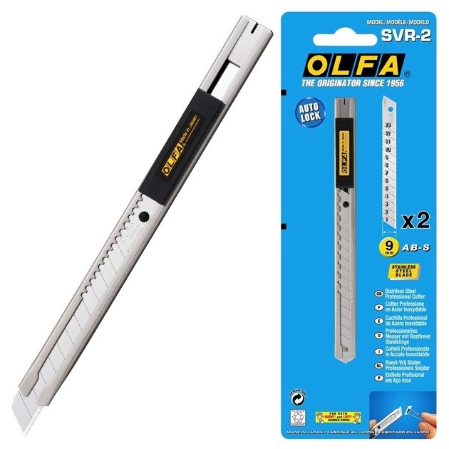 【King PLAZA】OLFA 不鏽鋼 美工刀 SVR-2 切割 裁紙 裁切 左右手皆適用 自動鎖定 | 蝦皮購物