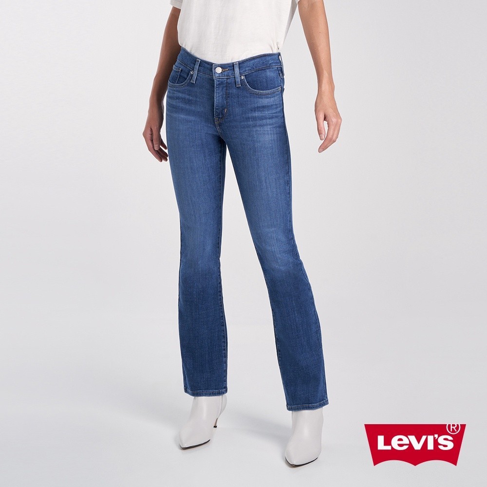 Levis 315中腰縮腹靴型牛仔長褲 / 中藍刷白 / 彈性布料女款 熱賣單品19632-0086 | 蝦皮購物
