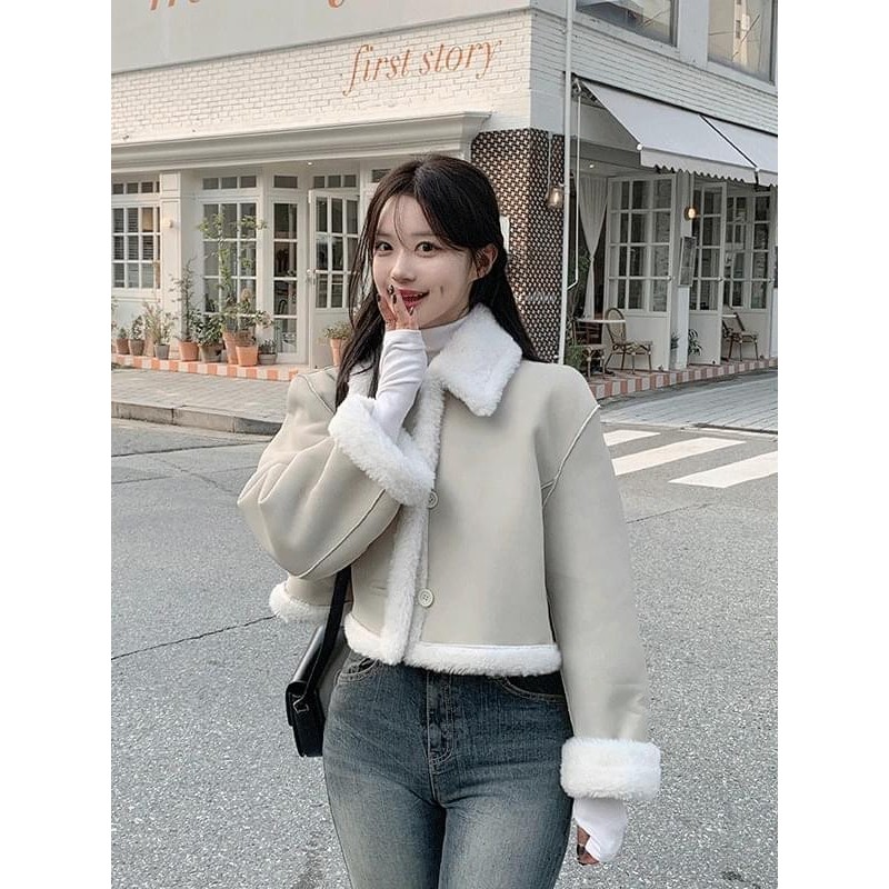 Codibook｜韓國 Dayroze 可反穿仿羔羊毛大衣[預購]大衣 羊羔毛外套 女裝 | 蝦皮購物