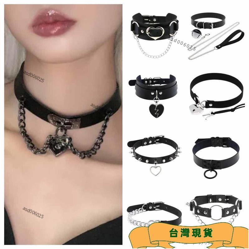 項圈 亞文化 黑色項圈 皮質項圈 辣妹項圈 choker 哥特 搖滾 百搭 情侶項圈 頸鏈女 | 蝦皮購物