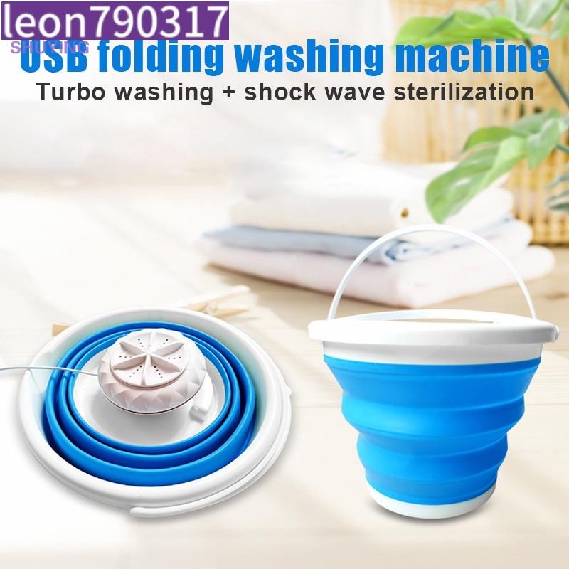 Mini Foldable USB Bucket Turbo Washing Machine Portable Auto | 蝦皮購物