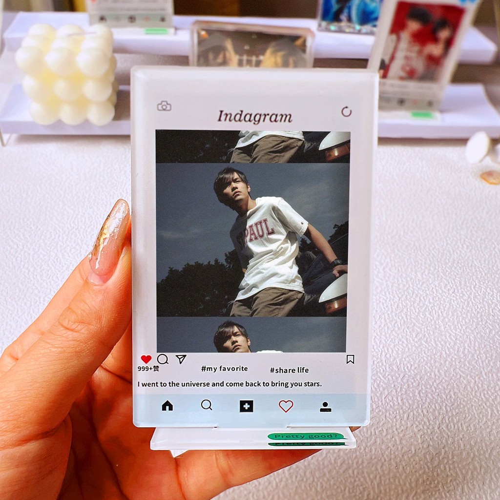 拍立得相框 磁吸相框 周杰倫J周邊lomo小卡拍立得立牌展示框ins簡約裝飾 壓克力相框 透明相框 磁鐵相框 相片展示 | 蝦皮購物