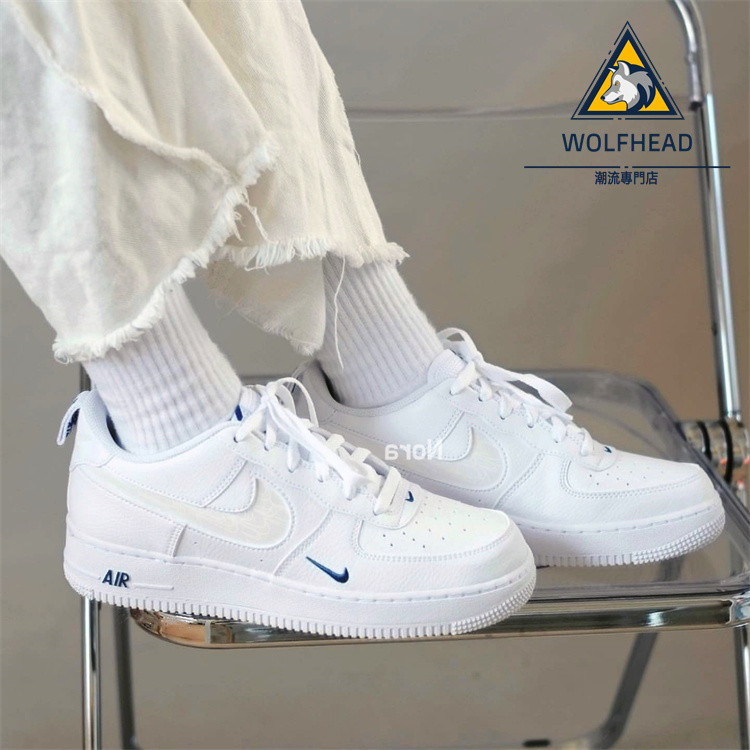 Nikе AIr Fоrсе 1 Low 白藍 小勾 海鹽藍 3M反光 鏤空 休閒鞋 FB8971-100 | 蝦皮購物