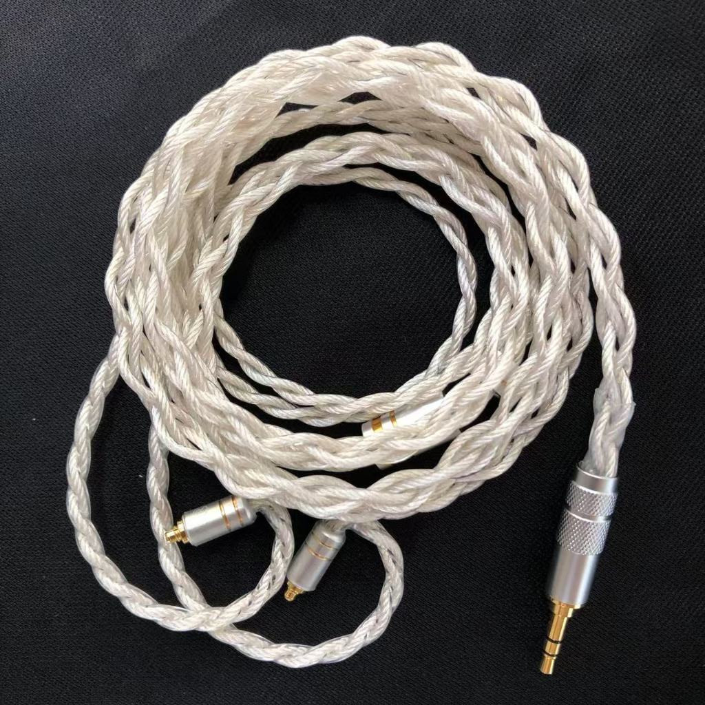 【DIY工匠】mmcx耳機線 適用IE200/ie300/ie600/IE900升級線 超粗4股7N單晶銀線N5005 | 蝦皮購物
