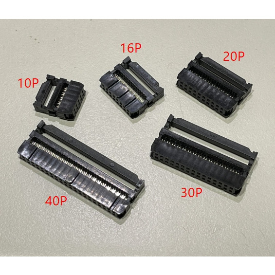 《2559-2563》壓線頭 FC-10P/16P/20P/30P/40P 2.54mm間距 三件套 IDC壓線頭 牛角 | 蝦皮購物
