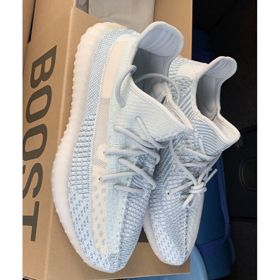 adidas Yeezy Boost 350 V2 Cloud White Reflective 冰藍滿天星 慢跑鞋 | 蝦皮購物