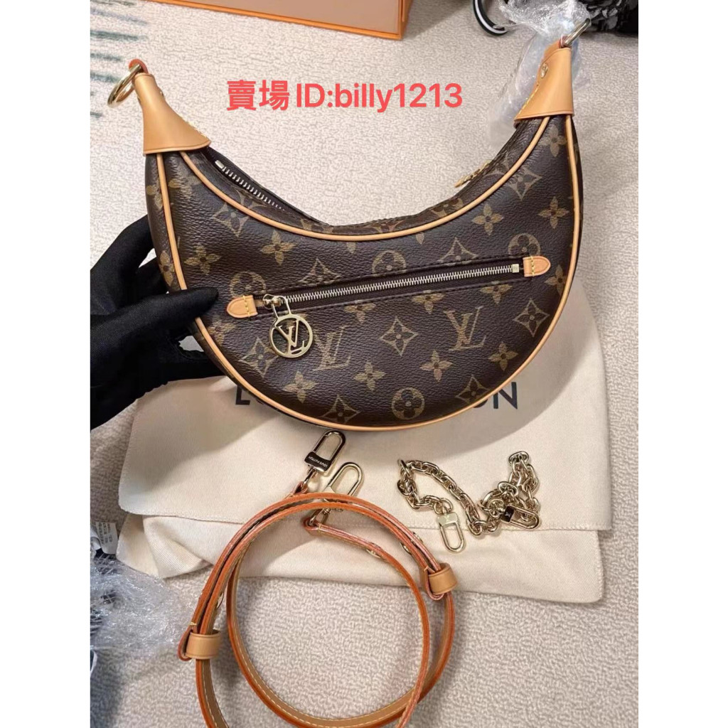 世嘉二手 LV 路易威登 Loop 半月包 經典老花 法棍包 豌豆包 腋下包 單肩包 斜背包 腋下包 M81098 | 蝦皮購物