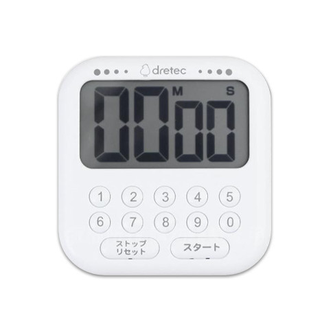 【聖寶】DRETEC 香香皂大螢幕數字按鍵計時器 白色 (T-616NWTKO) 82x18x80mm | 蝦皮購物