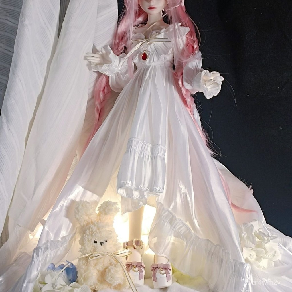 小喜 日常免運 衹賣衣服不賣娃娃四分拖尾禮服長袖款58可做三分六分可選其他顔色 OJUS | 蝦皮購物