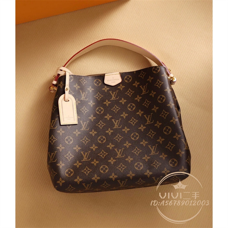 二手現貨 lν GRACEFUL 小號 經典老花 手提包 單肩包 肩背包 購物袋 女包 M43701 | 蝦皮購物