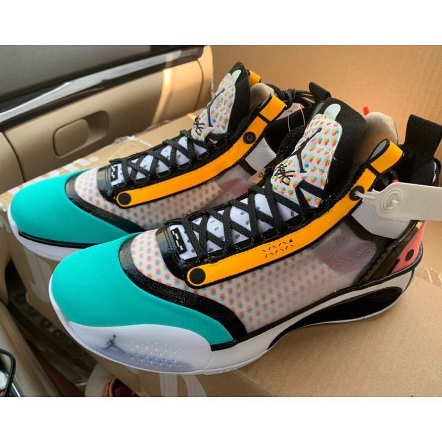 Air Jordan XXXIV Low 白 黑 綠 AJ34 郭艾倫【ACS】 CZ7748-100 | 蝦皮購物