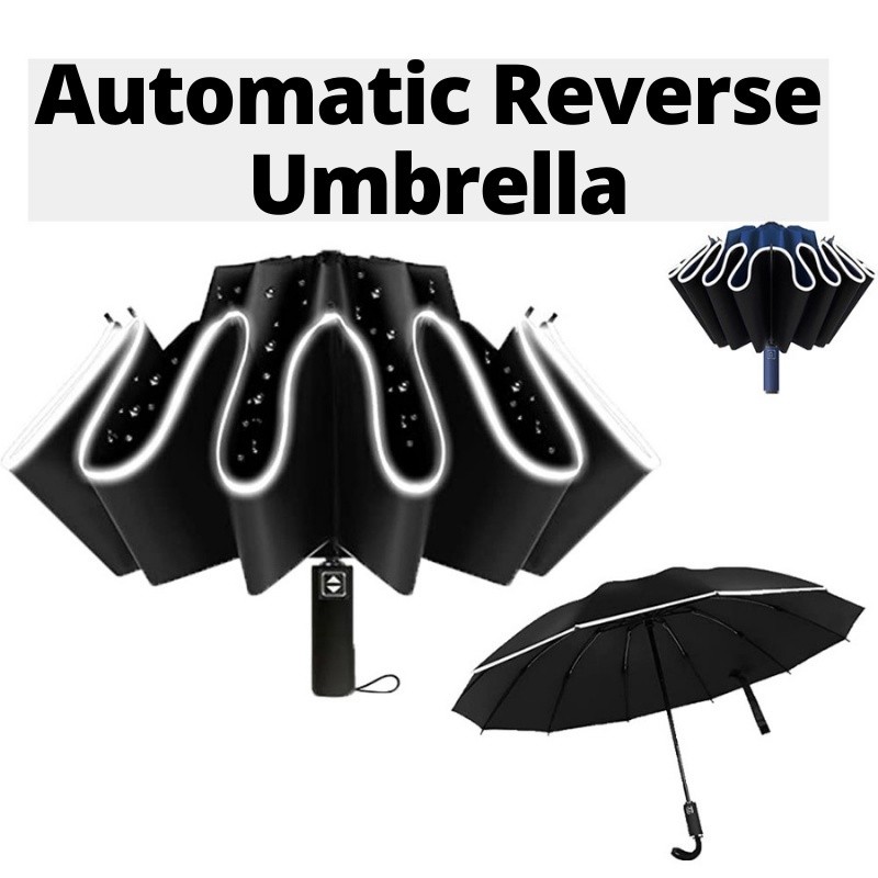 Automatic Umbrella Inverted Reverse Umbrella Anti-UV Umbrell | 蝦皮購物