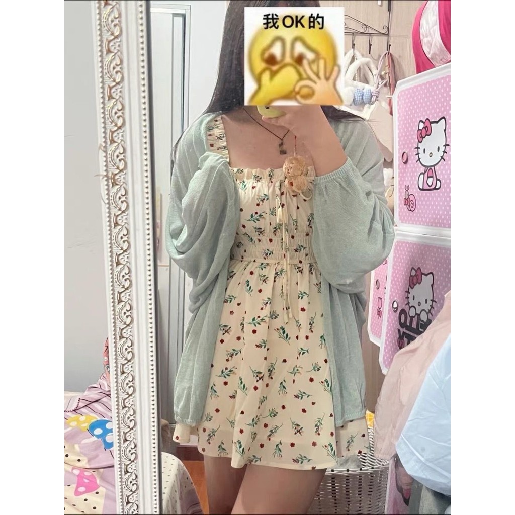 【M-5XL大尺碼】大尺碼洋裝 大碼連衣裙 洋裝套裝 裙子 夏季套裝 吊帶 大碼女裝胖mm法式甜美碎花 | 蝦皮購物