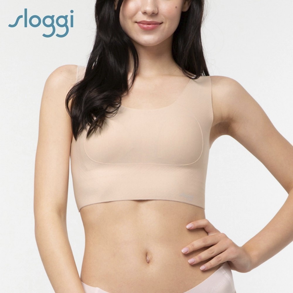 sloggi ZERO FEEL日本版零感系列夜夜好棉眠U領背心式內衣 古典瓦褐｜88-340 EK | 蝦皮購物