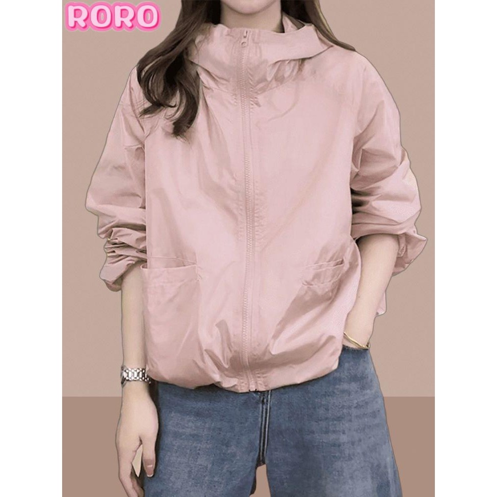 RORO🔸M-3XL 大碼外套 2024夏裝新款女士防曬衣戶外防曬服開衫大碼寬松外套百搭防紫外線 | 蝦皮購物