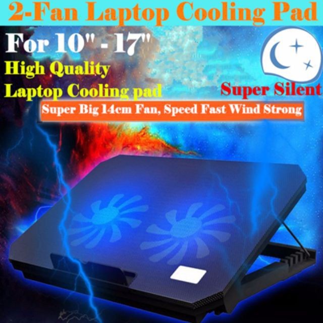 S200 Laptop 2- Fan Cooler Pad LED Notebook Cooler Computer U | 蝦皮購物