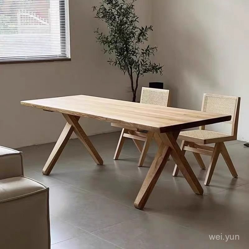 破損補發 可開發票 侘寂風實木書桌客廳大長桌原木長方形簡約餐桌飯桌茶臺日式泡茶桌 CY47 | 蝦皮購物