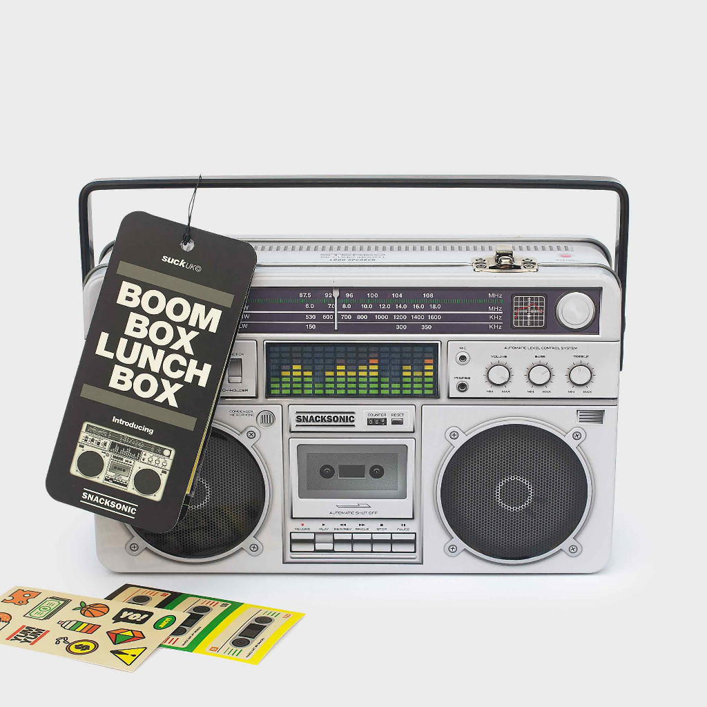 英國 SUCK UK 午餐盒 Boombox Lunch Box 復古收音機音響造型 收納盒 野餐盒【黃石樂器】 | 蝦皮購物