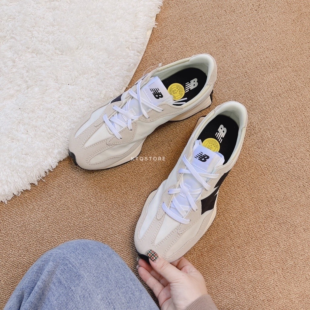 NEW BALANCE 327 GS灰白黑 白黑 白灰 大N GS327FE | 蝦皮購物